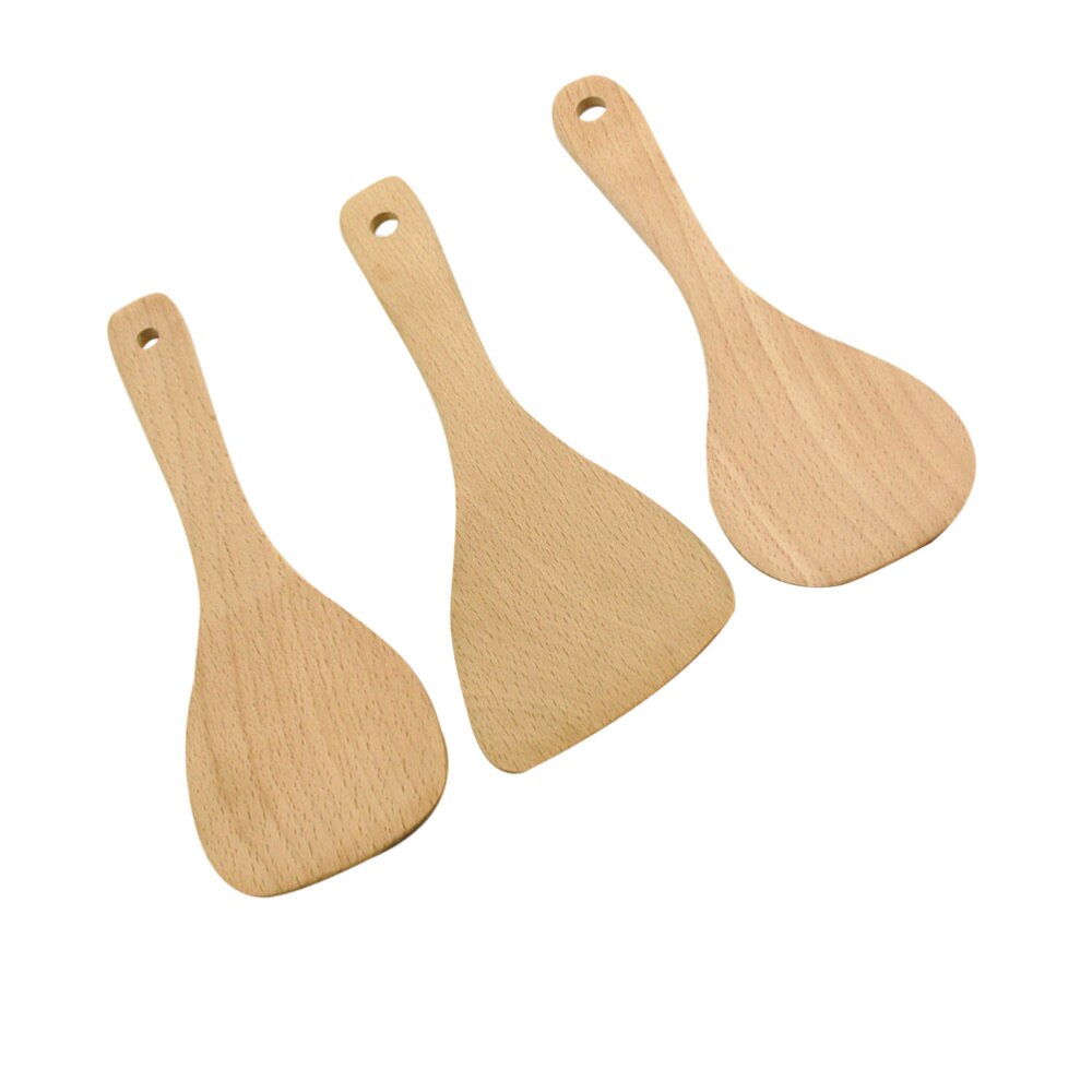 3 Pcs Wooden Spades Practical Durable Cooking Tool... – Grandado