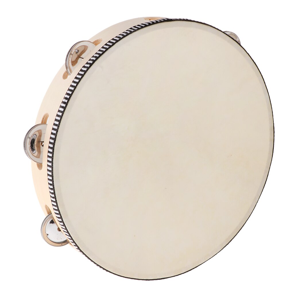 Hand Held Tambourine Drum with Metal Jingles Percu... – Grandado