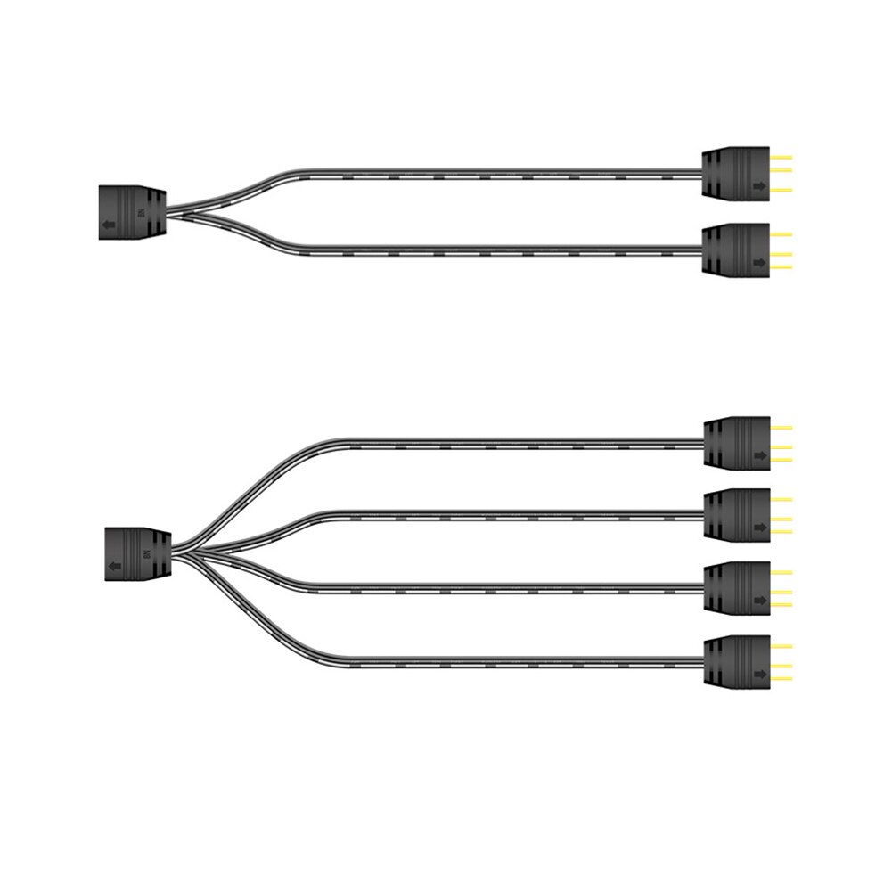 Coolmoon 1 2/1 Tot 4 Poorten Argb 5V 3Pin Fan Hub ... – Grandado