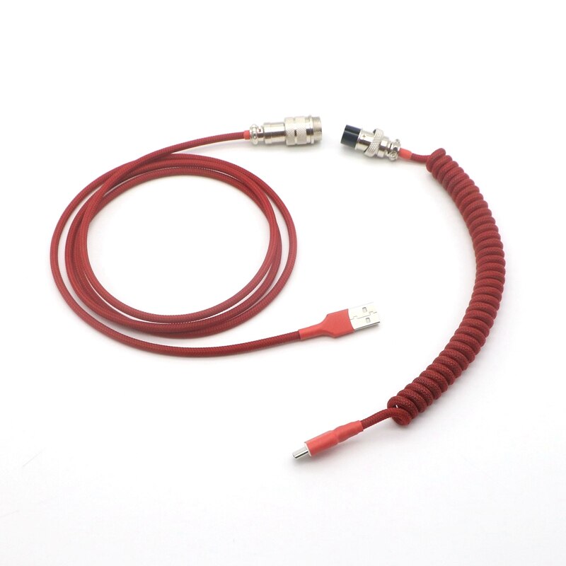 PET sleeved USB to Type-C Coiling cable for Mechan... – Vicedeal