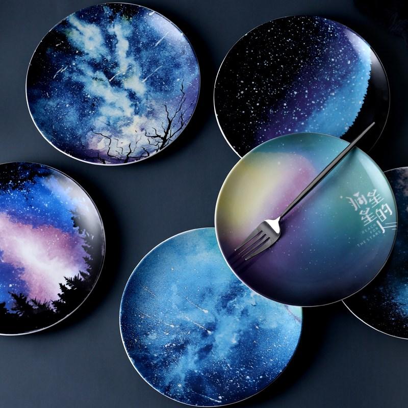 Star universe plate set ceramic tableware dessert ... – Vicedeal