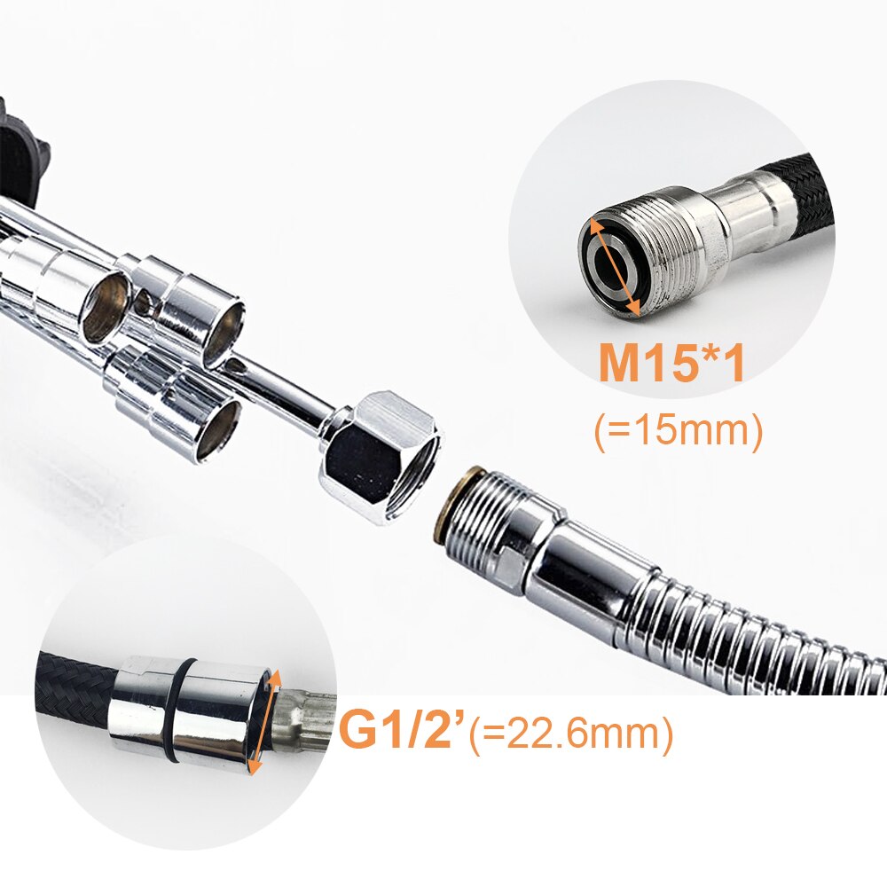 Universele G1/2 M15 * 1 Trek Keukenkraan Slang 80C... – Vicedeal