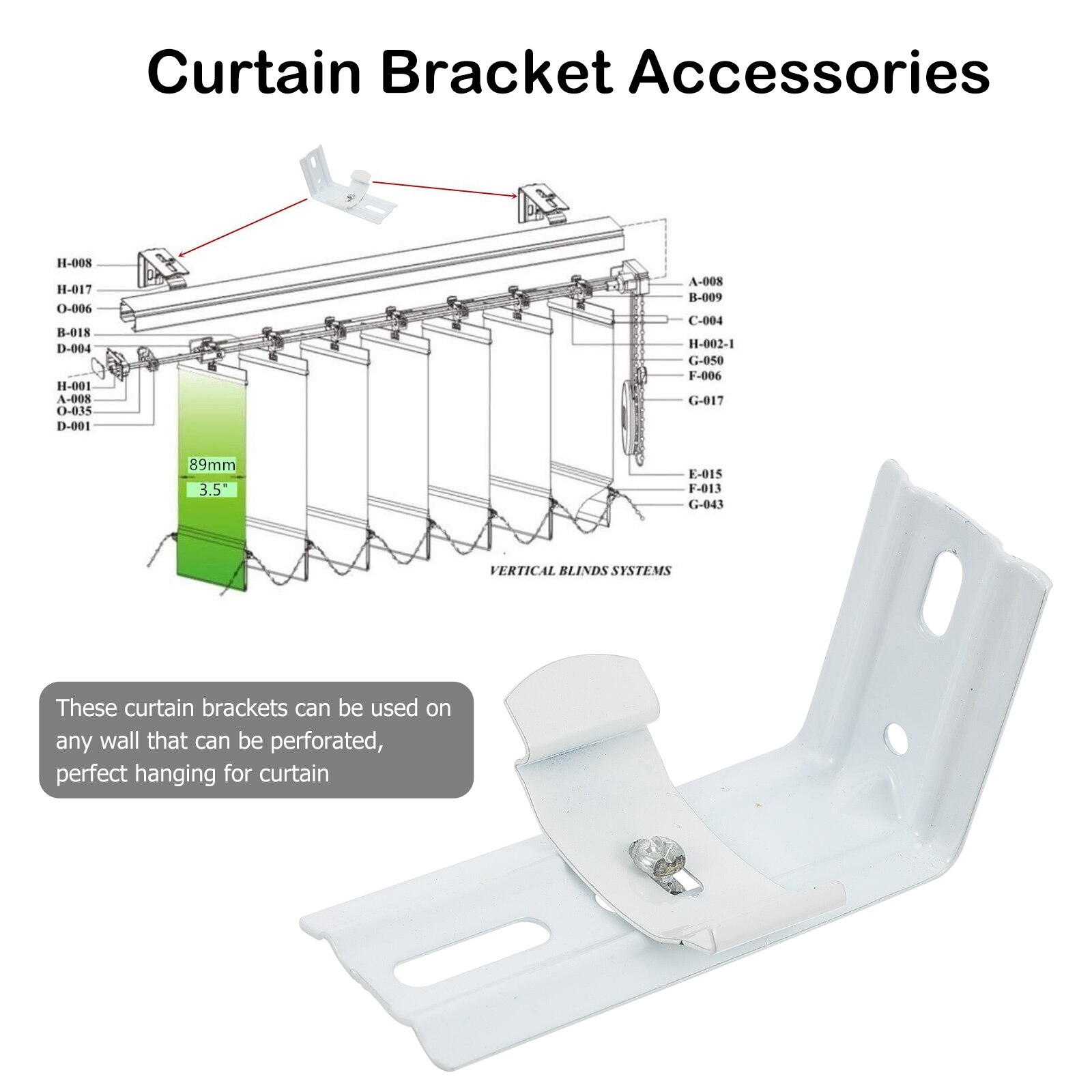 4Pcs Curtain L-shaped Bracket Simple Curtain Wall-... – Grandado