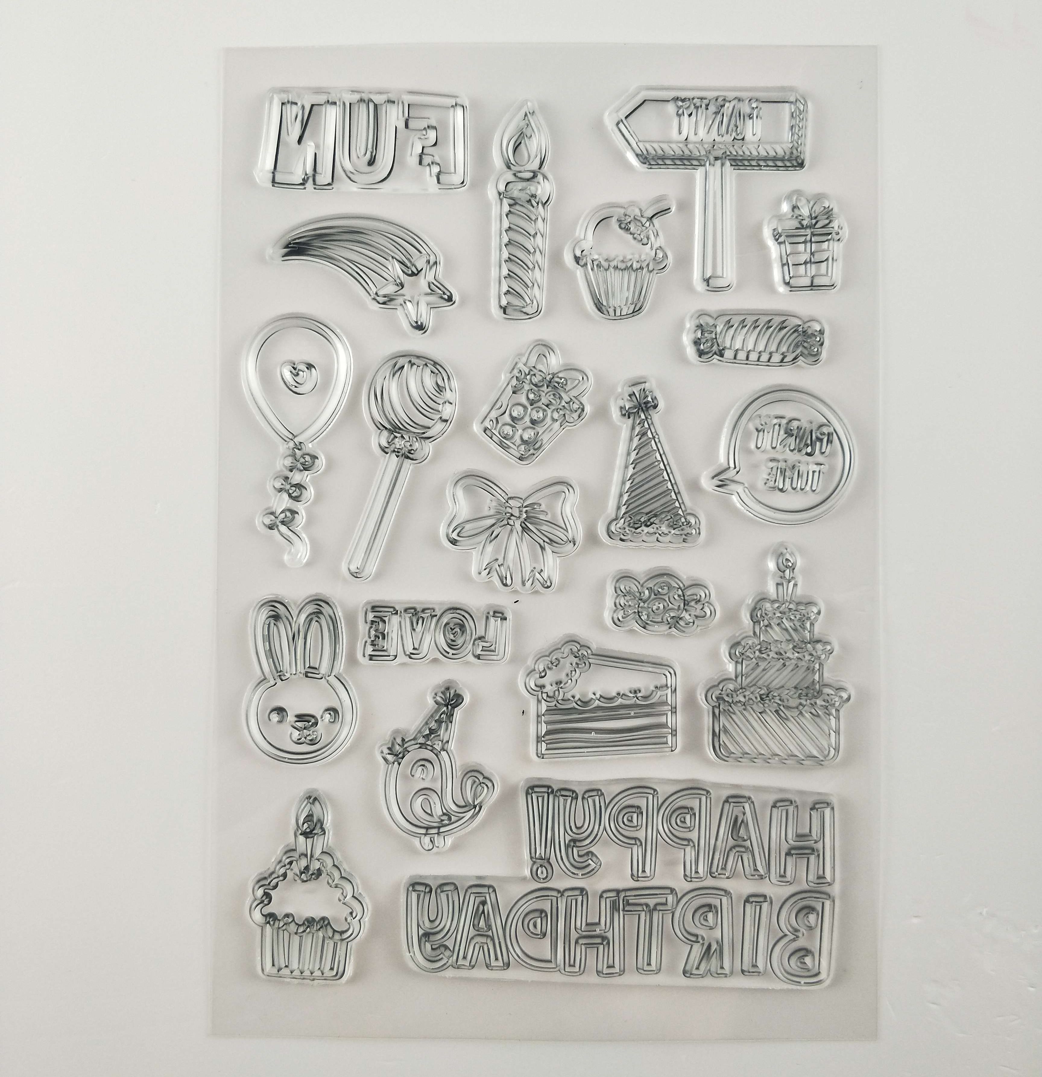 Stamp Retro Happy Birthday Graphic DIY Signet Hand... – Grandado