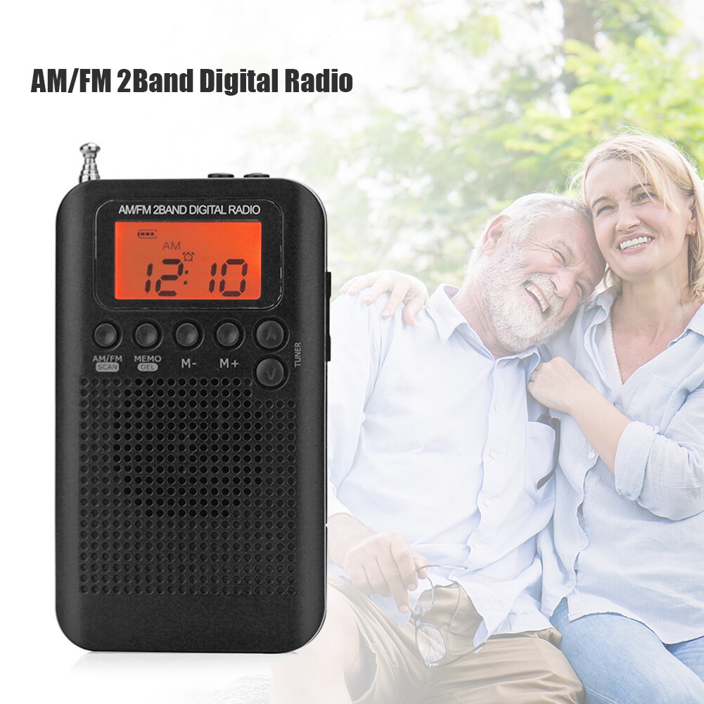 HRD-104 Pocket Portable AM FM Radio Digital Displa... – Grandado