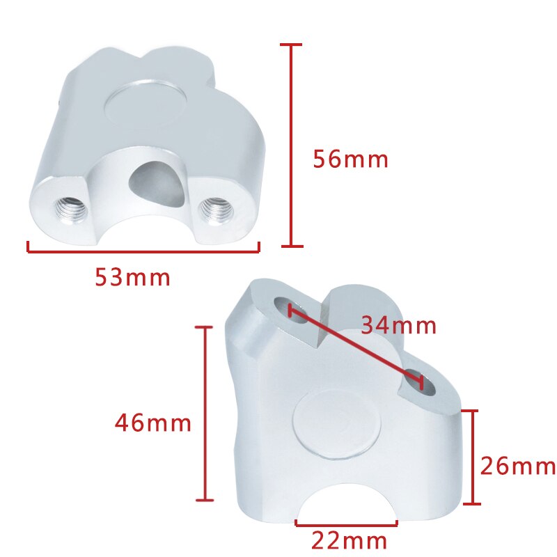 CNC Motorcycle Handle Bar Adapter Mount Bracket Cl... – Grandado