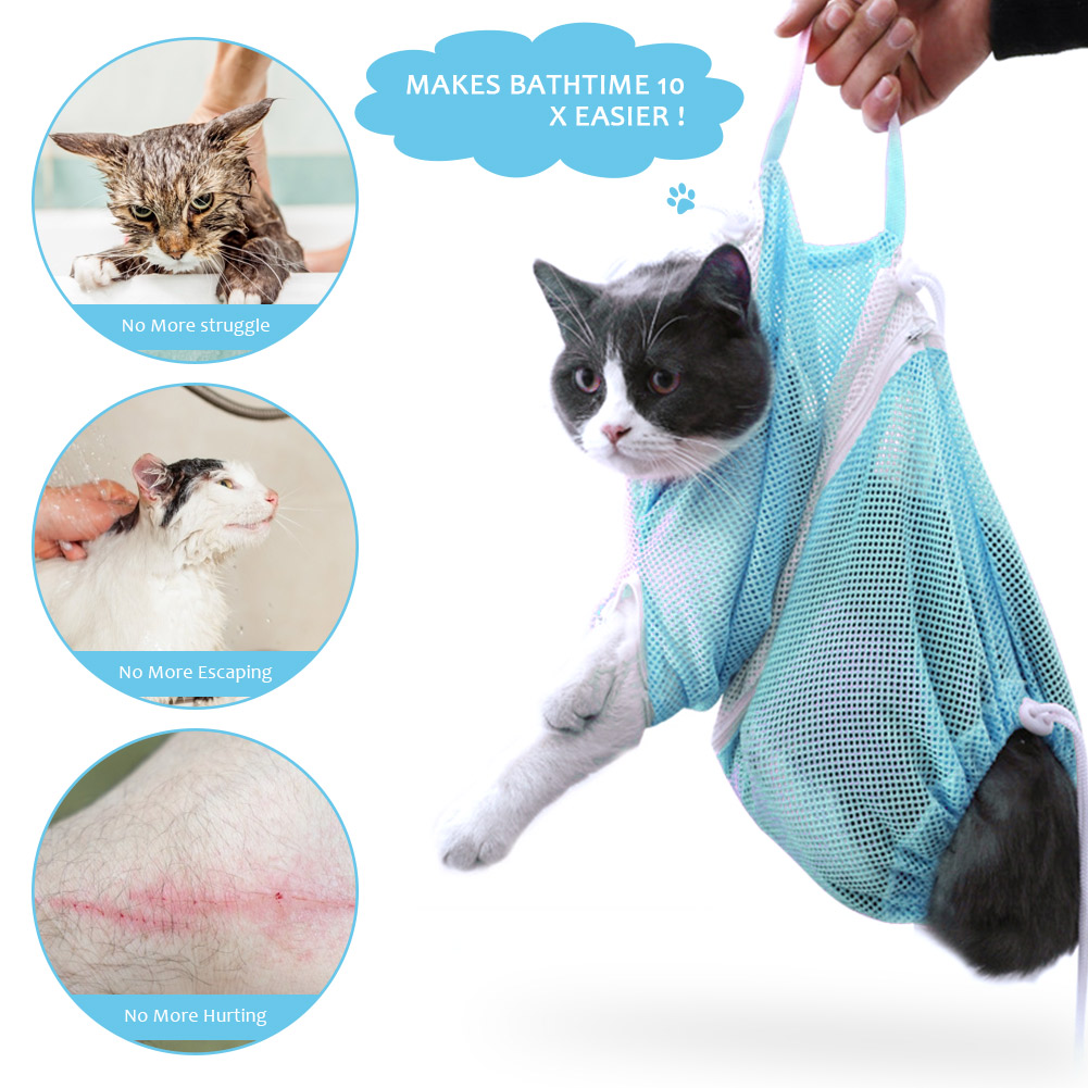 Cat Grooming Bath Bag Mesh Cat Supplies Washing Ba... – Grandado