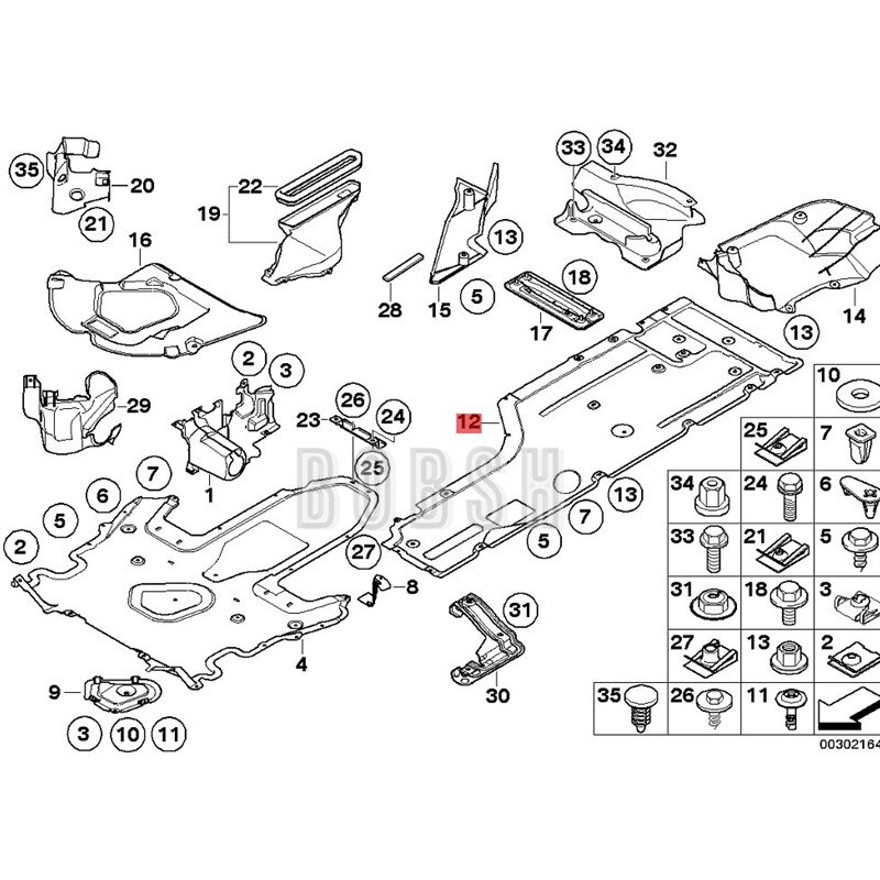 Auto Bodem Beschermende Layer Trim 2006-b MwE60 52... – Vicedeal