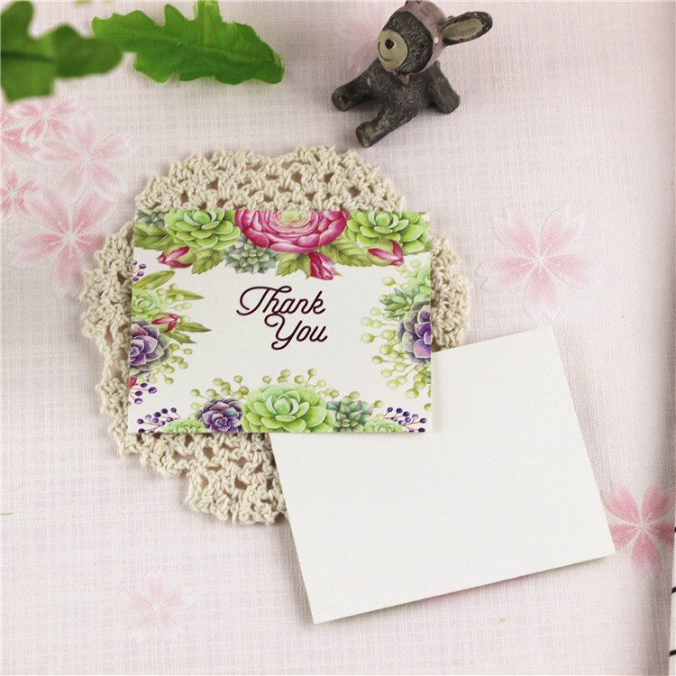 50pcs/lot DIY Greeting Cards Vintage Thank you flo... – Grandado