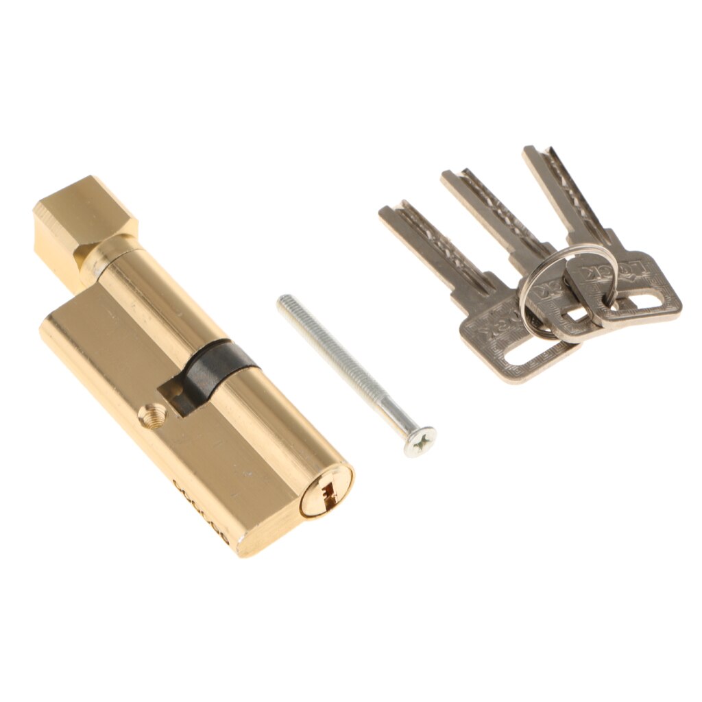 90mm Cylinder Lock with Thumb Turn Zinc Alloy Body... – Grandado