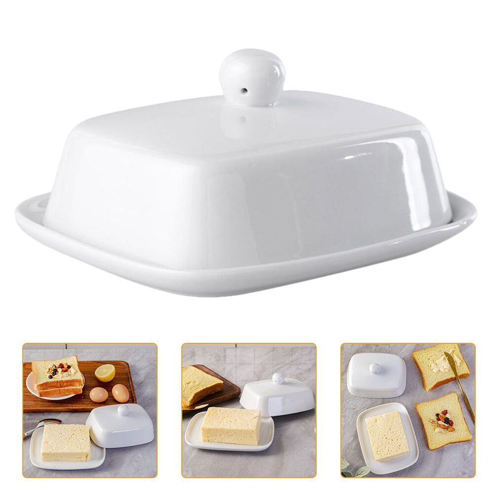 Ceramic Butter Box with Lid Butter Plate with Lid ... – Grandado