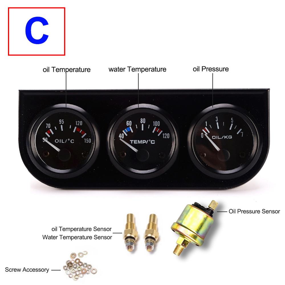 2'' 52mm Water Temp Oil Temperature Meter Oil Pres... – Grandado