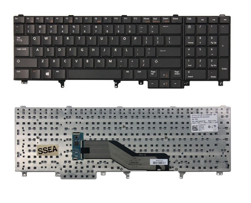 SSEA Laptop US Toetsenbord voor Dell Latitude E552... – Vicedeal