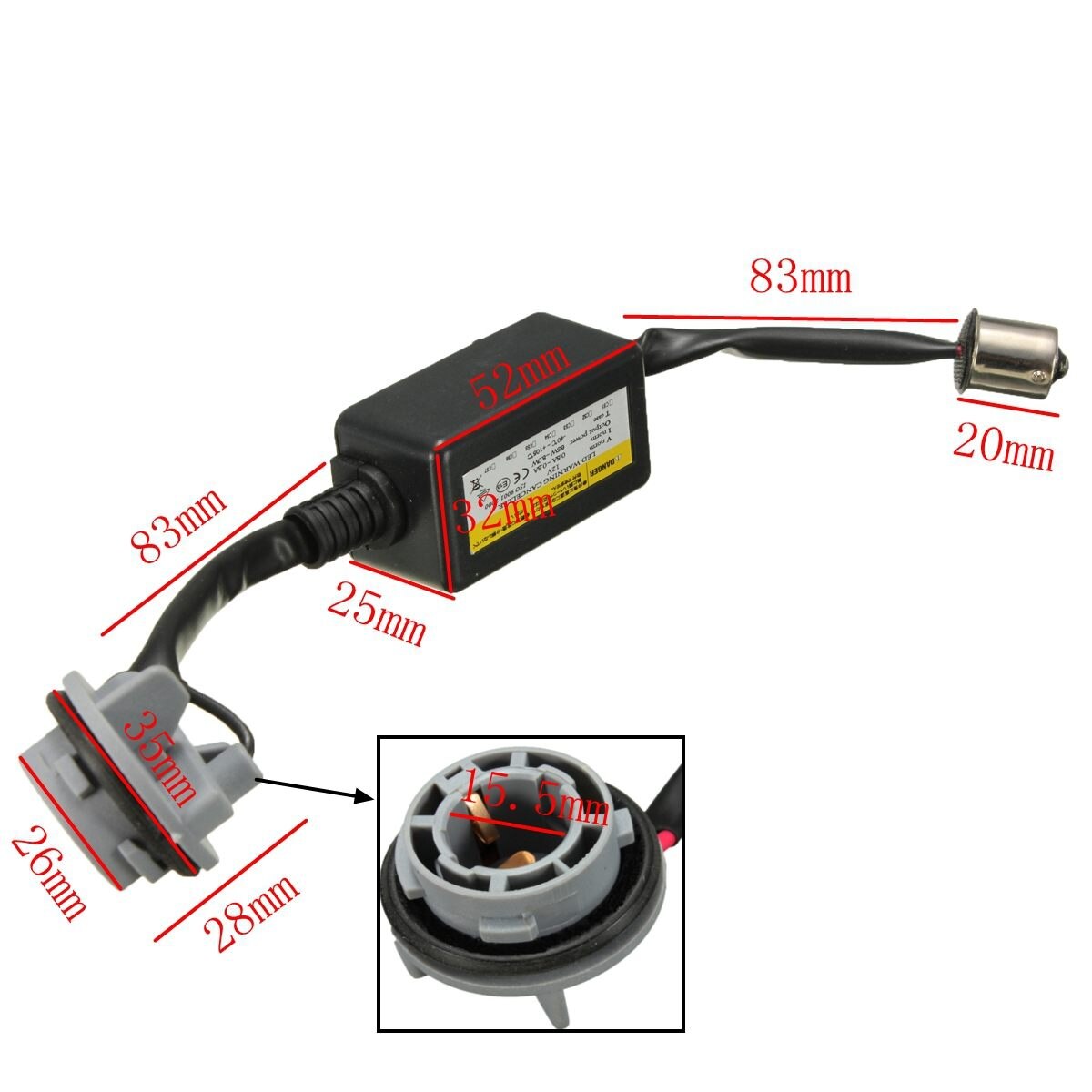 21 W BA15s 1156 LED Lamp Fout Waarschuwing Gratis ... – Vicedeal