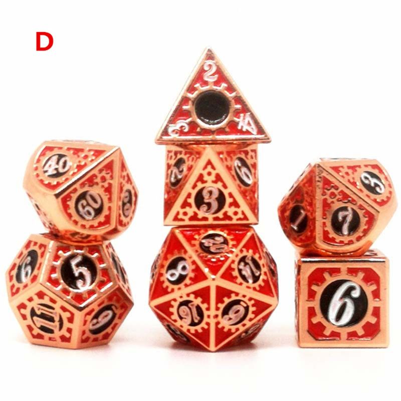 Metal Dice Set Dnd Board Game 7Pcs Polyhedrale Dob... – Vicedeal