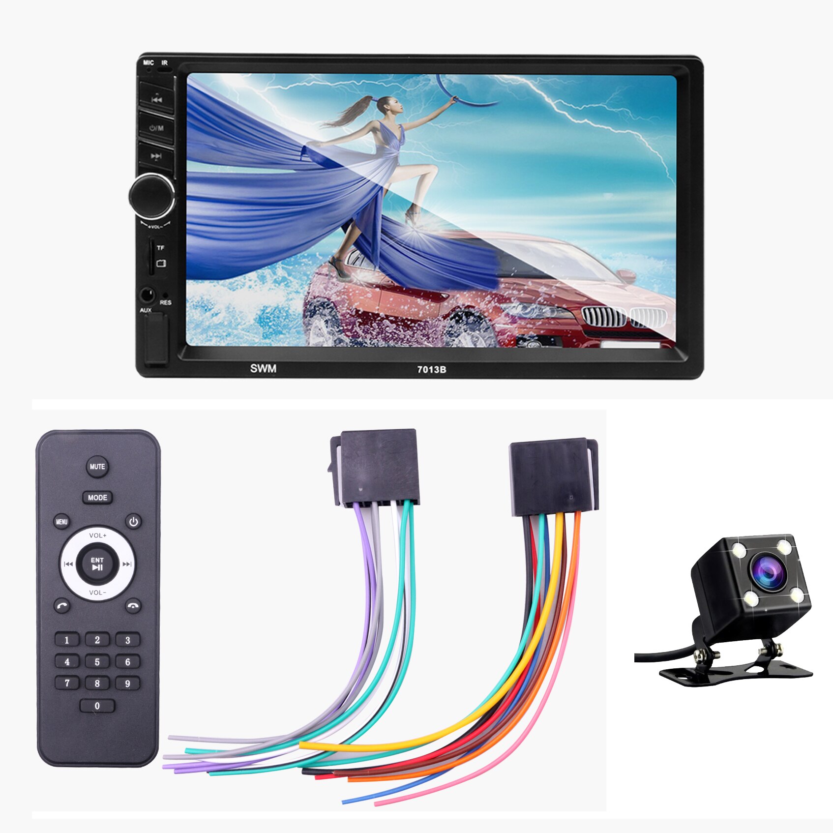 Auto 7 "HD Touchscreen 2 Lärm Auto Radio Unterstüt... – Grandado