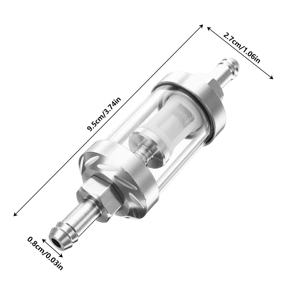Universal 8mm Motorcycle Fuel Filter Petrol Inline... – Vicedeal