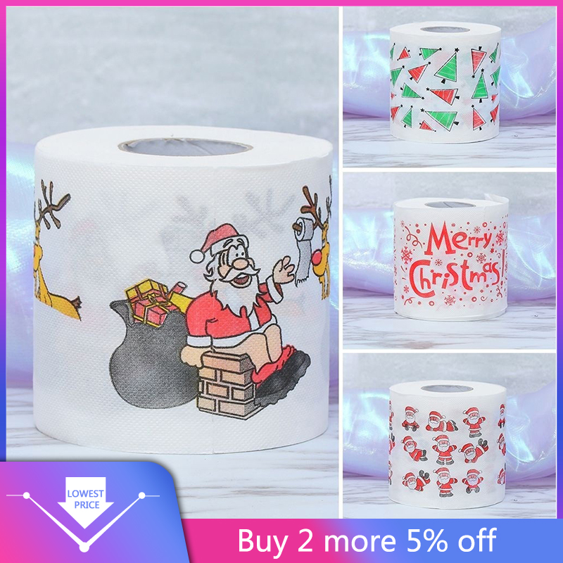 Santa Claus Printed Merry Christmas Toilet Paper T... – Vicedeal