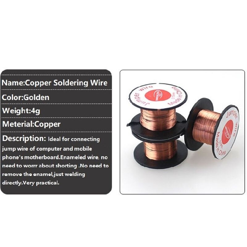 1Pc 0.1Mm Pcb Link Draad Koper Solderen Draad Onde... – Grandado