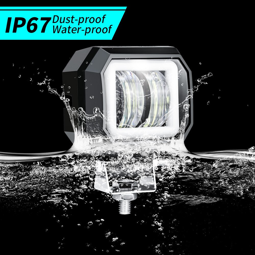 FEEDOPAL 2PCS Blue 3-inch 7D 20W Square Spotlight ... – Grandado