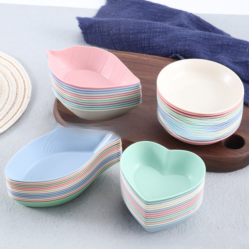 Wheat Straw Seasoning Dish Barbecue Dipping Plates... – Grandado