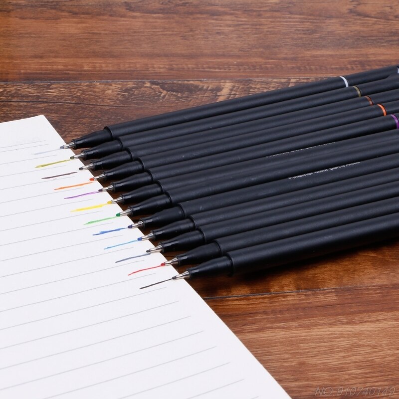 Fineliner 12 / 24 Colors Pen Set 0.4mm Fine Tip Li... – Vicedeal