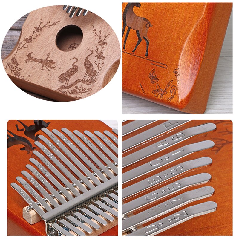 Kalimba 17 Keys Thumb Piano Solid Wood Portable Ke... – Grandado