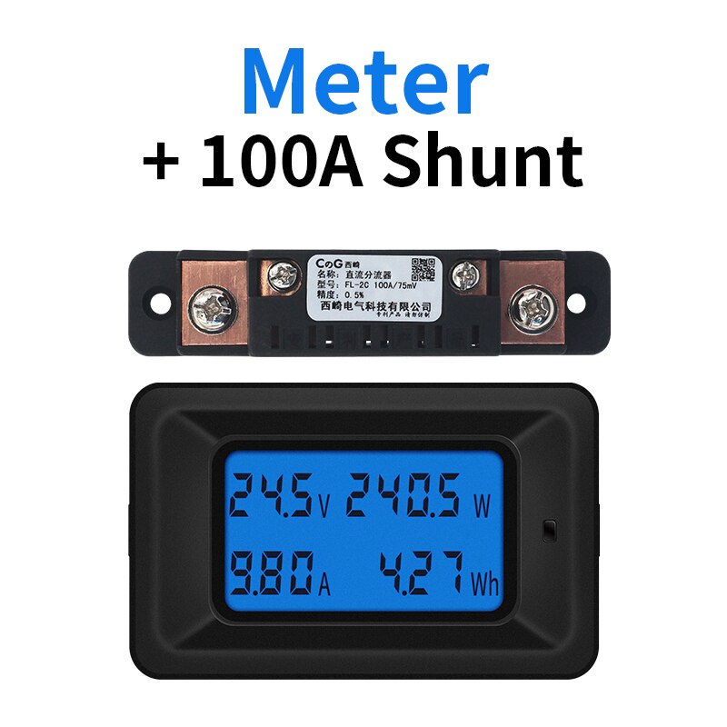 20A/50A/100A Digital DC 8-100V Voltmeter Ammeter L... – Grandado