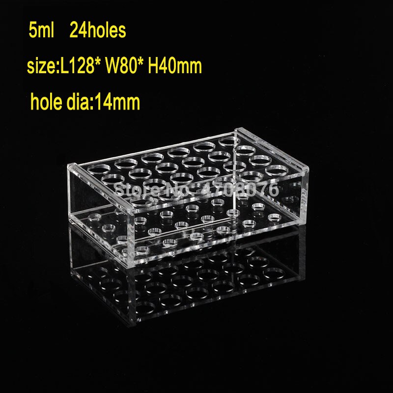 24 holes * dia 14mm Clear Plastic Lab Test Tube Ho... – Grandado