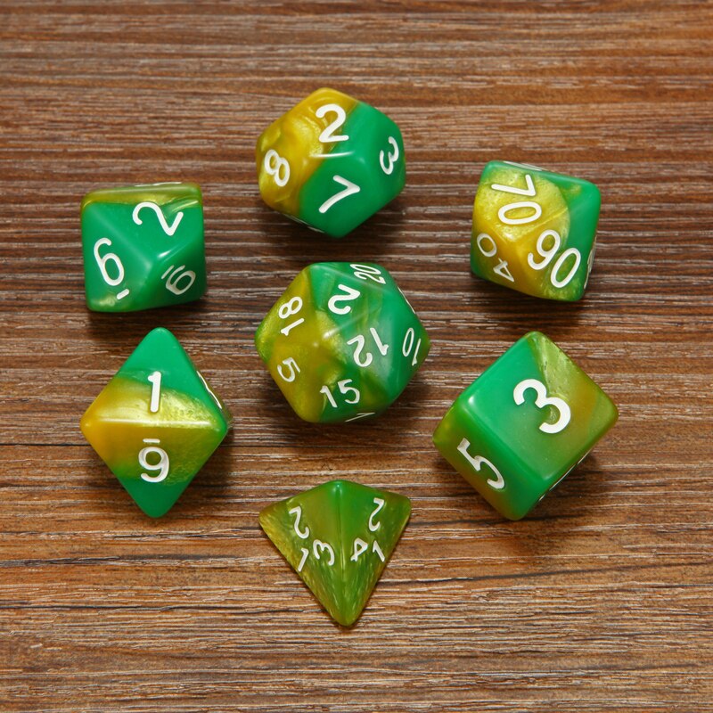 7 Stks/set Veelzijdige Tweekleurig D4 D6 D8 D10 D1... – Vicedeal