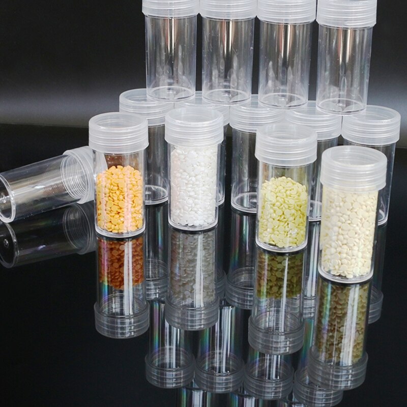 Clear Plastic Bead Storage Containers Set Jars Dia... – Grandado