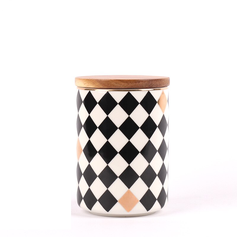 Ceramics Storage Bottles Jar Marble Pattern Cerami... – Vicedeal