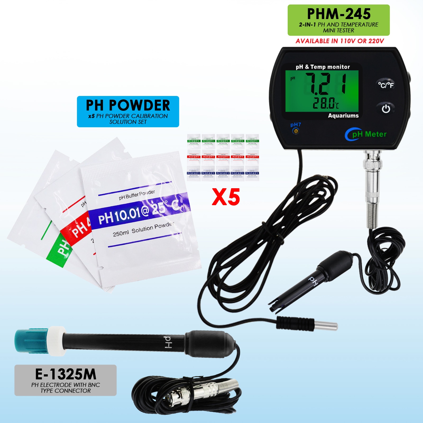 2-in-1 Combo PH & Temperature Water Meter Test... – Vicedeal