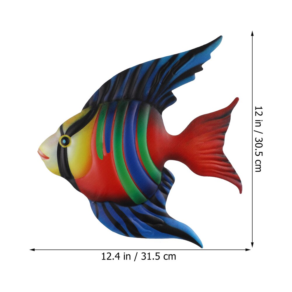 Fish Wall Ornament Wrought Iron Metal Wall Hanging... – Grandado