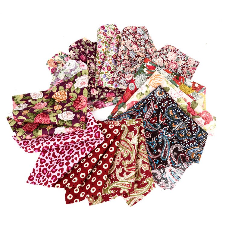 12pcs/lot Poplin Cotton Fabric Wine Red Series Pri... – Grandado
