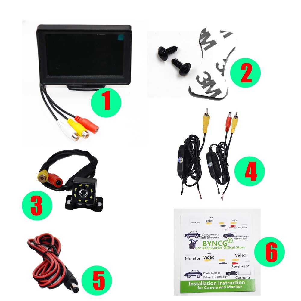 Wireless Car Rear View Camera Wiring Kit 2.4GHz DC... – Vicedeal