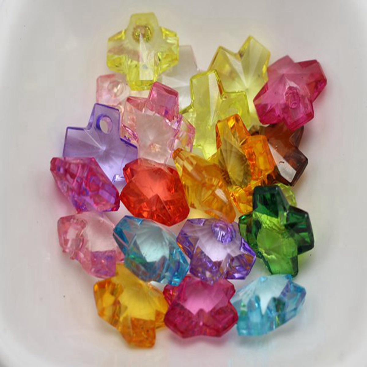 Craft DIY Mixed Color Transparent Acrylic Cross Ch... – Grandado