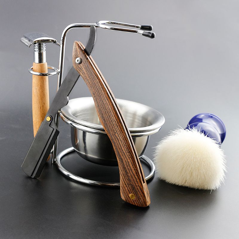 Vintage Manual Shaving Razor Wood Handle Straight ... – Grandado