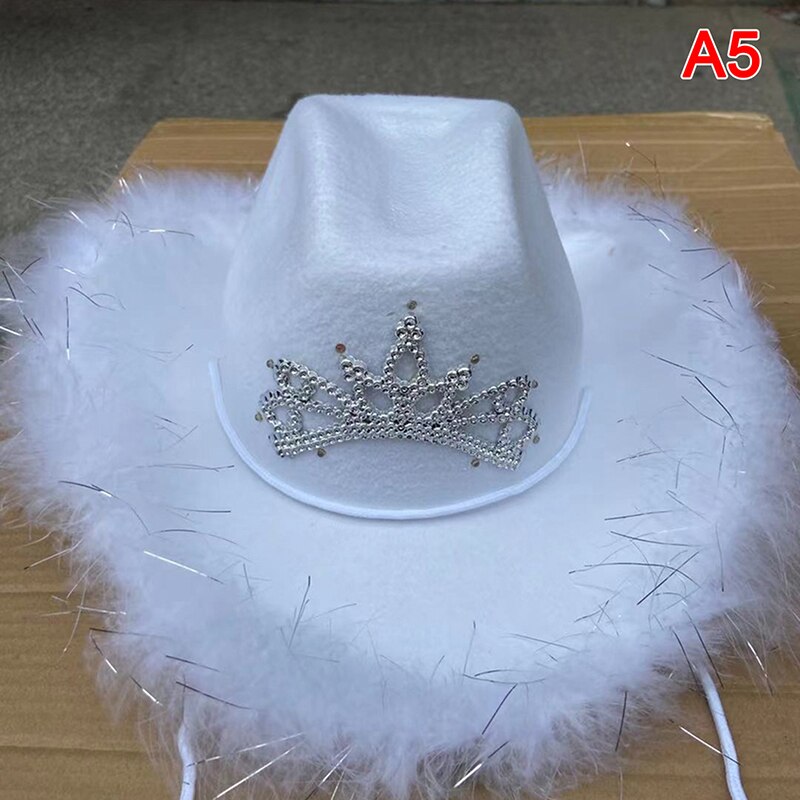 Pink Tiara Western Style Cowgirl Hats For Women Gi... – Vicedeal