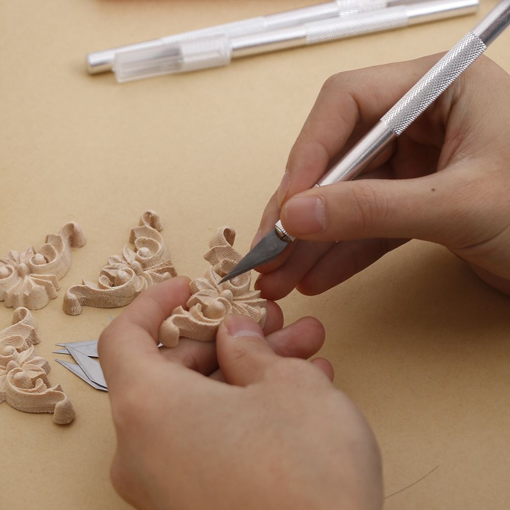 6 Pcs Blades Non-Slip Metal Scalpel Cake Fruit Eng... – Grandado