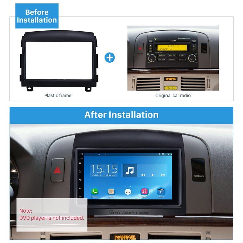 Seicane 2 Din Car Stereo Fascia Radio Panel Trim I... – Vicedeal