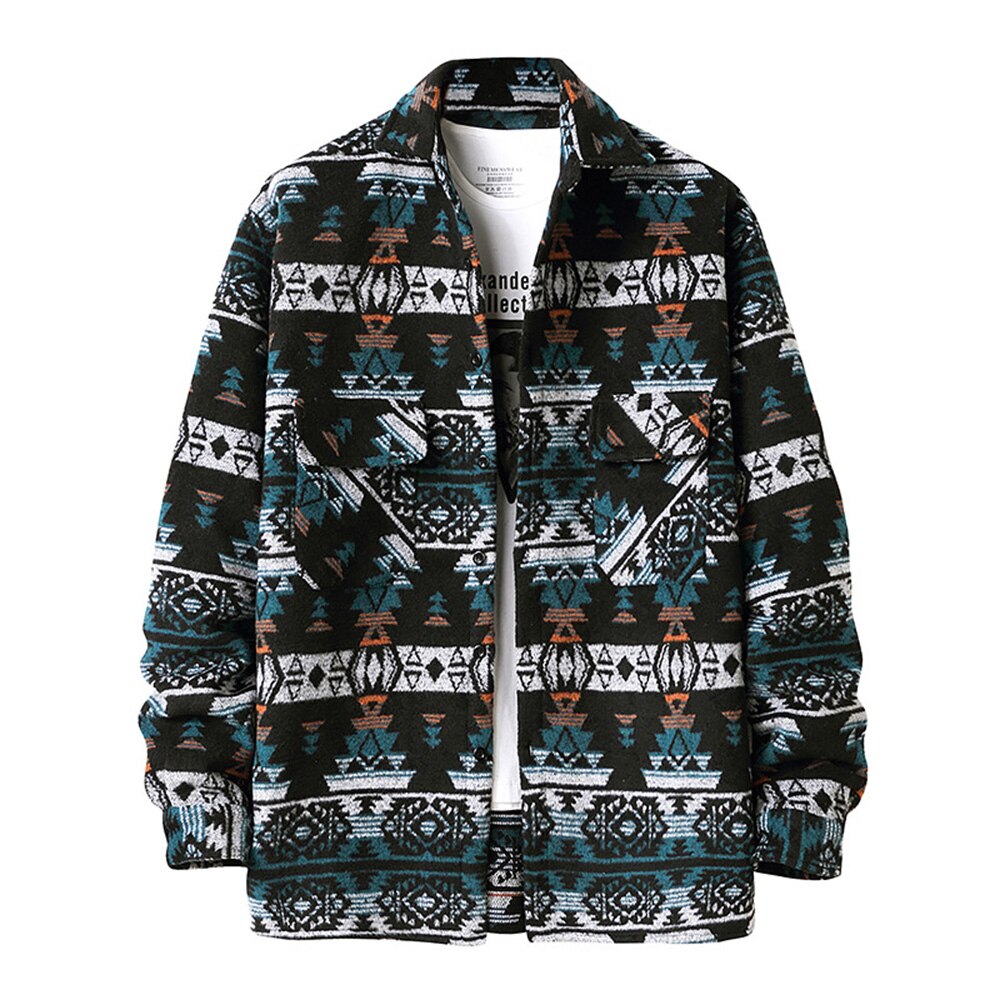 DEVIL KING Brand Woolen Plaid Print Shirt Jacket – Grandado