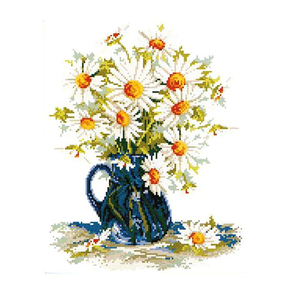 Daisy Flower Cross Stitch Kits for Beginner DIY Ar... – Grandado