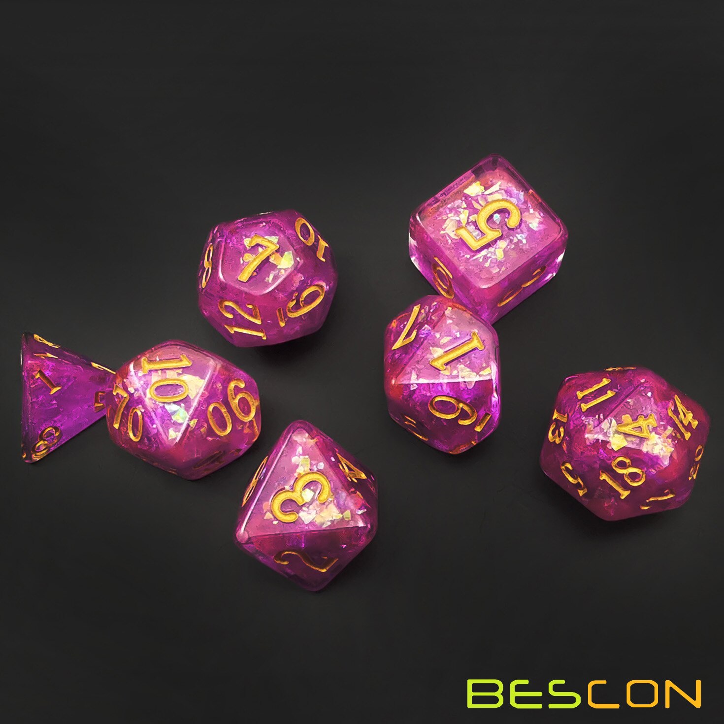 Bescon Dense-Core Polyhedral Dice Set of Violet, R... – Grandado