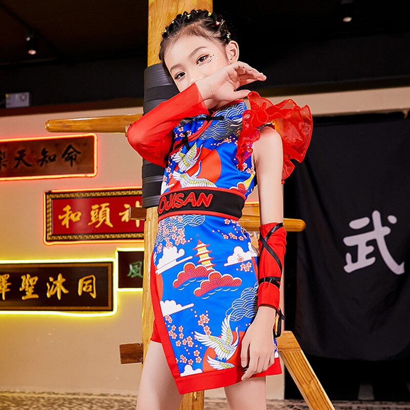 Chinese Style Dance Costume Girls Catwalk Show Wea... – Grandado