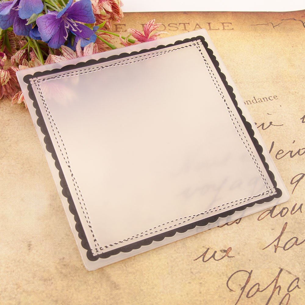 15x15 Square Frame Embossing Folders Plastic For S... – Vicedeal