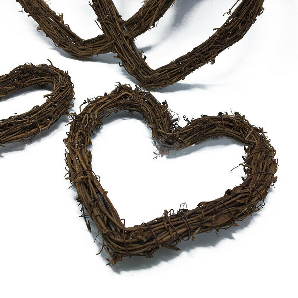 Heart-Shaped Rattan Wreaths DIY Handmade For Flowe... – Vicedeal