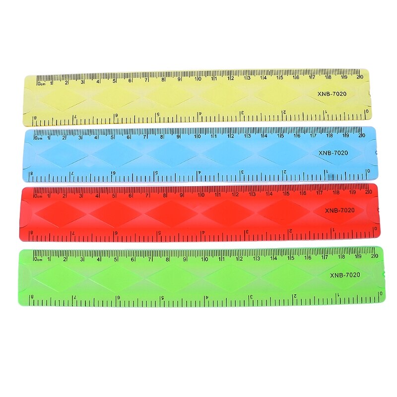 1pc mjuk 20cm linjal flerfärgad flexibla brevpappe... – Vicedeal