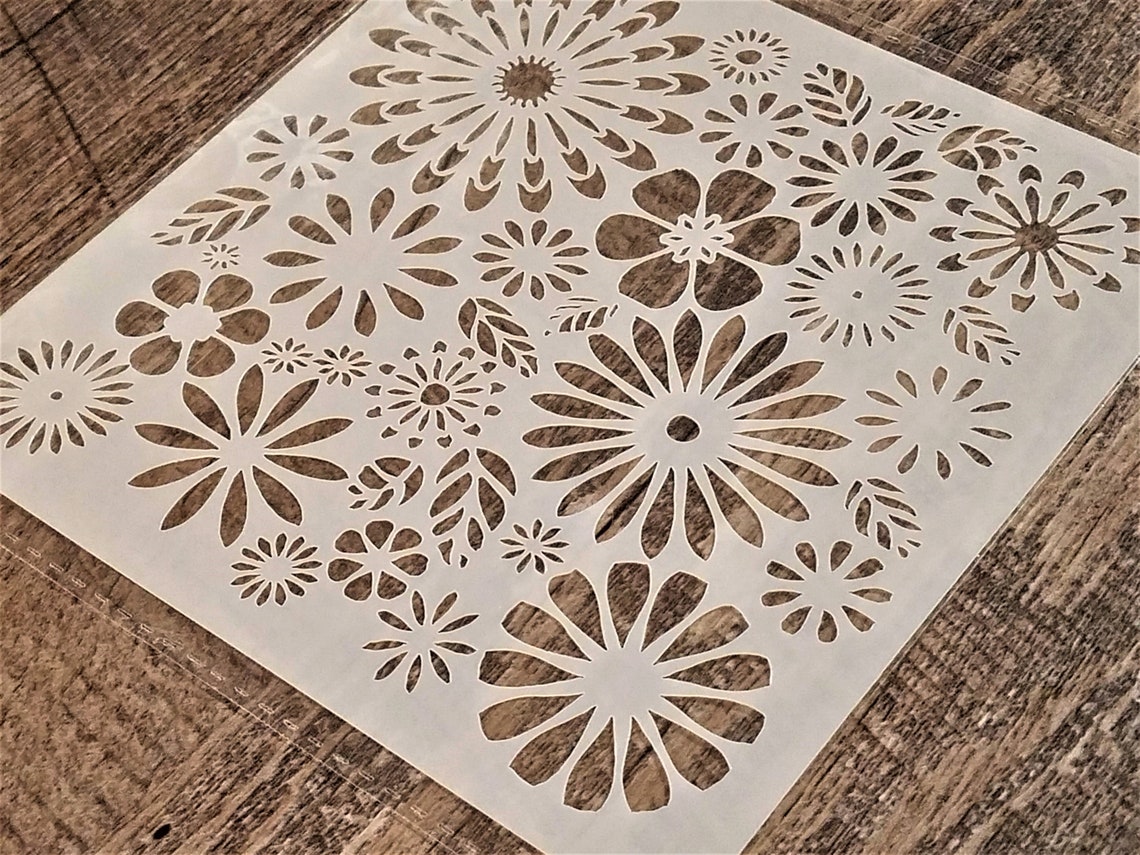 Reusable Plastic 5Inch Multiple Flower Stencil for... – Grandado