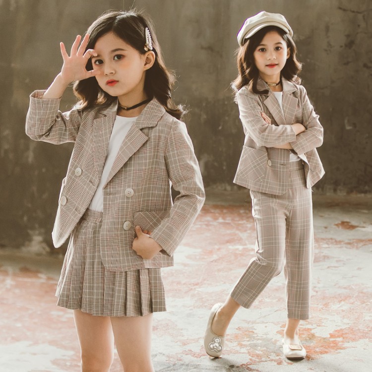 Girls' Long-sleeved Blazer Suits Casual Childr... – Grandado